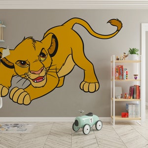 The Lion King Wall Decal/ Simba Wall Decor for Kids/ Nursery Wall Decor ...
