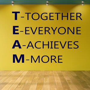 Office Wall Decal Teambuilding Wall Sticker Teamwork Office Wall Art ...