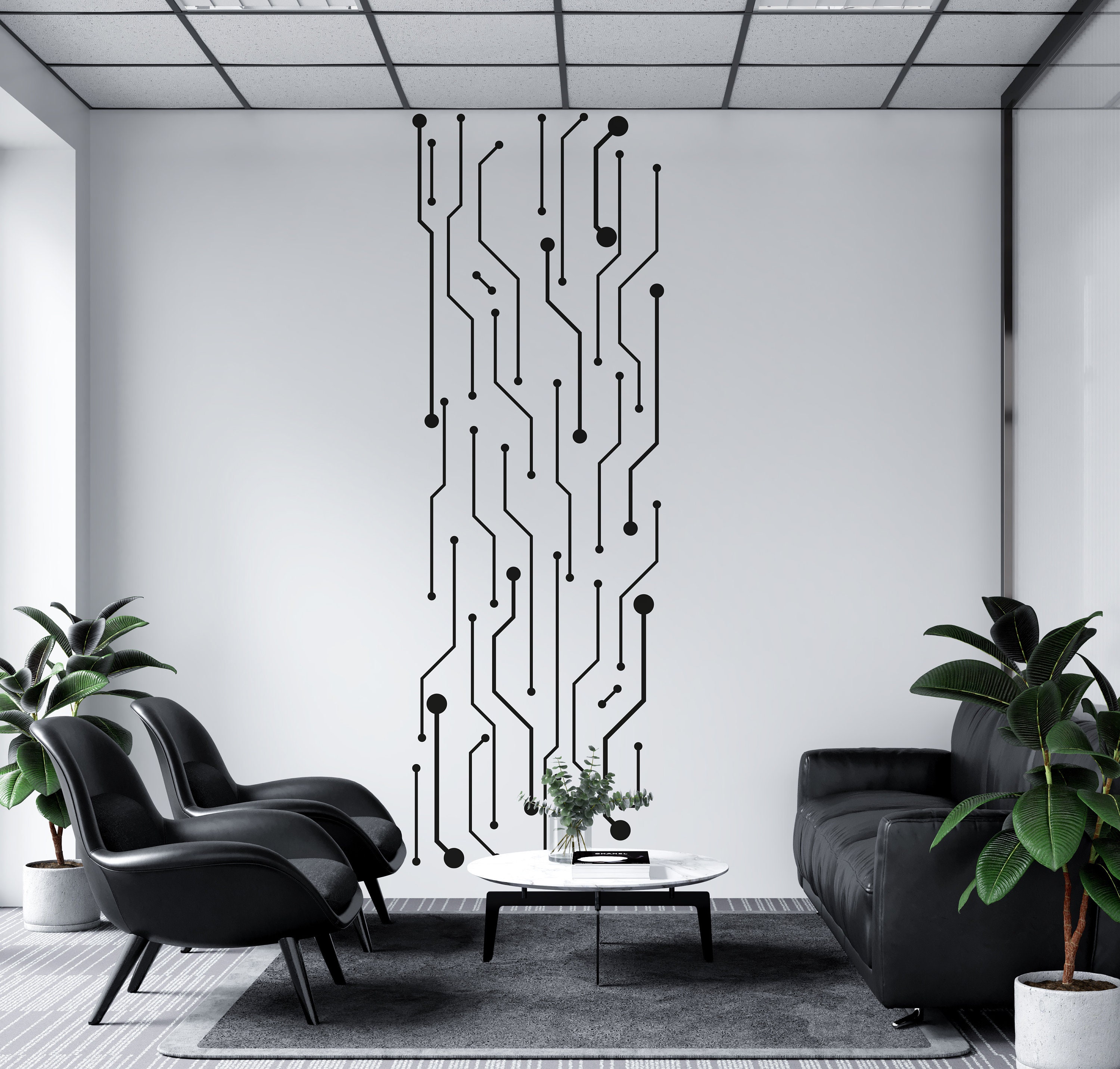 Circuit Board Wall Decal. Technology Wall Decal. Office Wall - Etsy