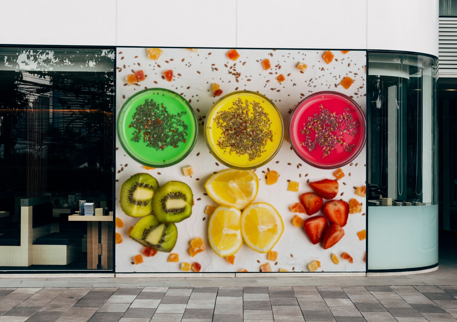 Fruit Drink Wall Mural/ Bar Wall Sticker/ Wall Mural Fruit Cocktail ...