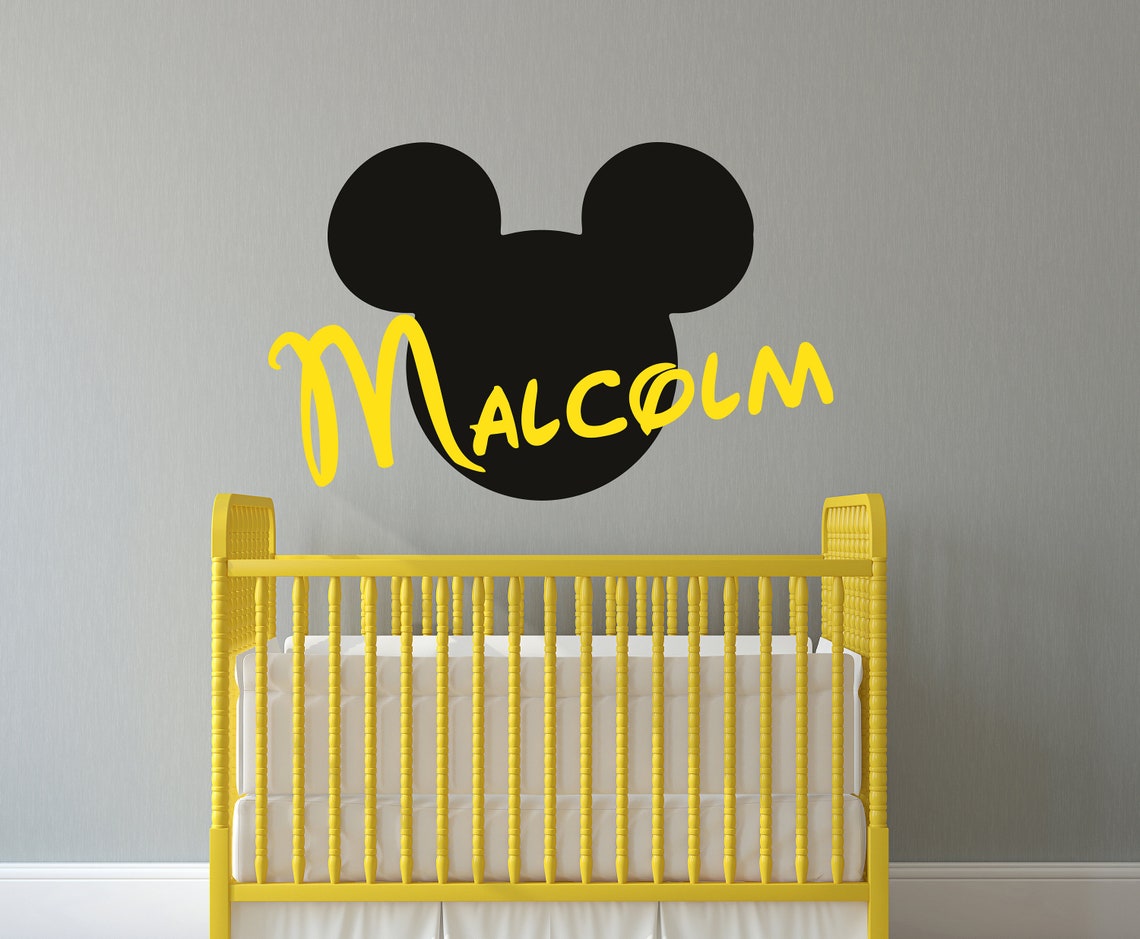 Mickey Mouse Wall Decal Cartoon Wall Decor for Kids Nursery - Etsy