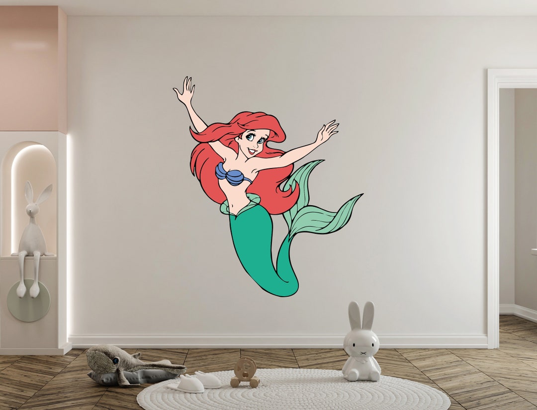 Ariel Wall Decal/ Little Mermaid Wall Decal/ Mermaid Decal Kids Wall ...