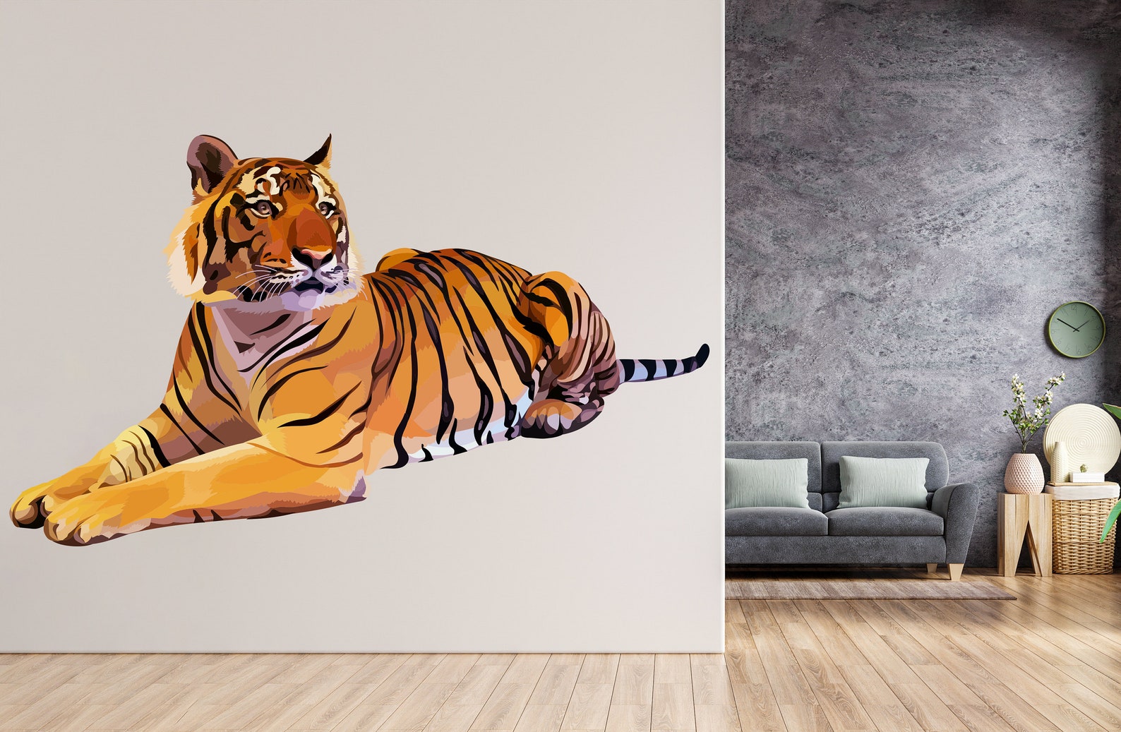 Tiger Wall Decal/ Tiger Wall Sticker/ African Animal Decal/ - Etsy