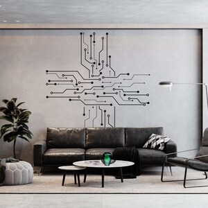 Circuit Board Wall Decal. Technology Wall Decal. Office Wall Decal ...