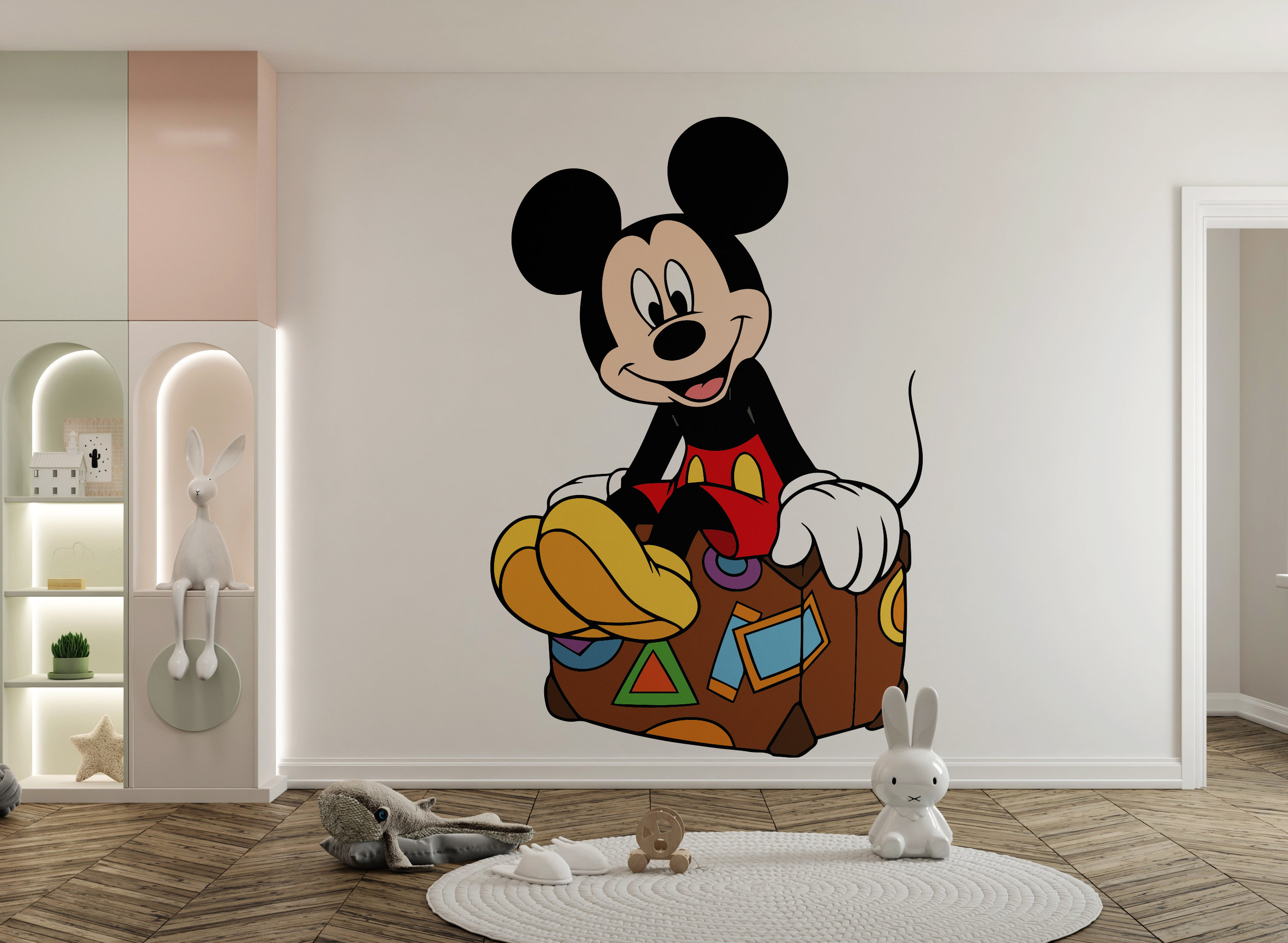 Mickey Mouse Wall Decal Cartoon Wall Decor for Kids Nursery - Etsy