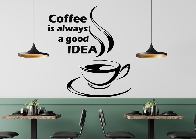 Coffee Wall Decal/ Custom Coffee Wall Decal/ Coffee Wall Art/ | Etsy