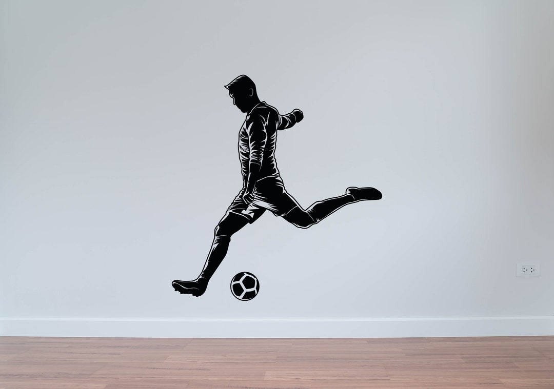 Soccer Decal/soccer Player Wall Decal/ Custom Soccer Name Decal ...