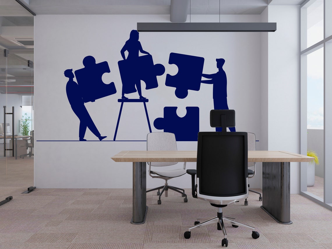 Office Wall Decal Teambuilding Wall Sticker Teamwork Office Wall Art ...