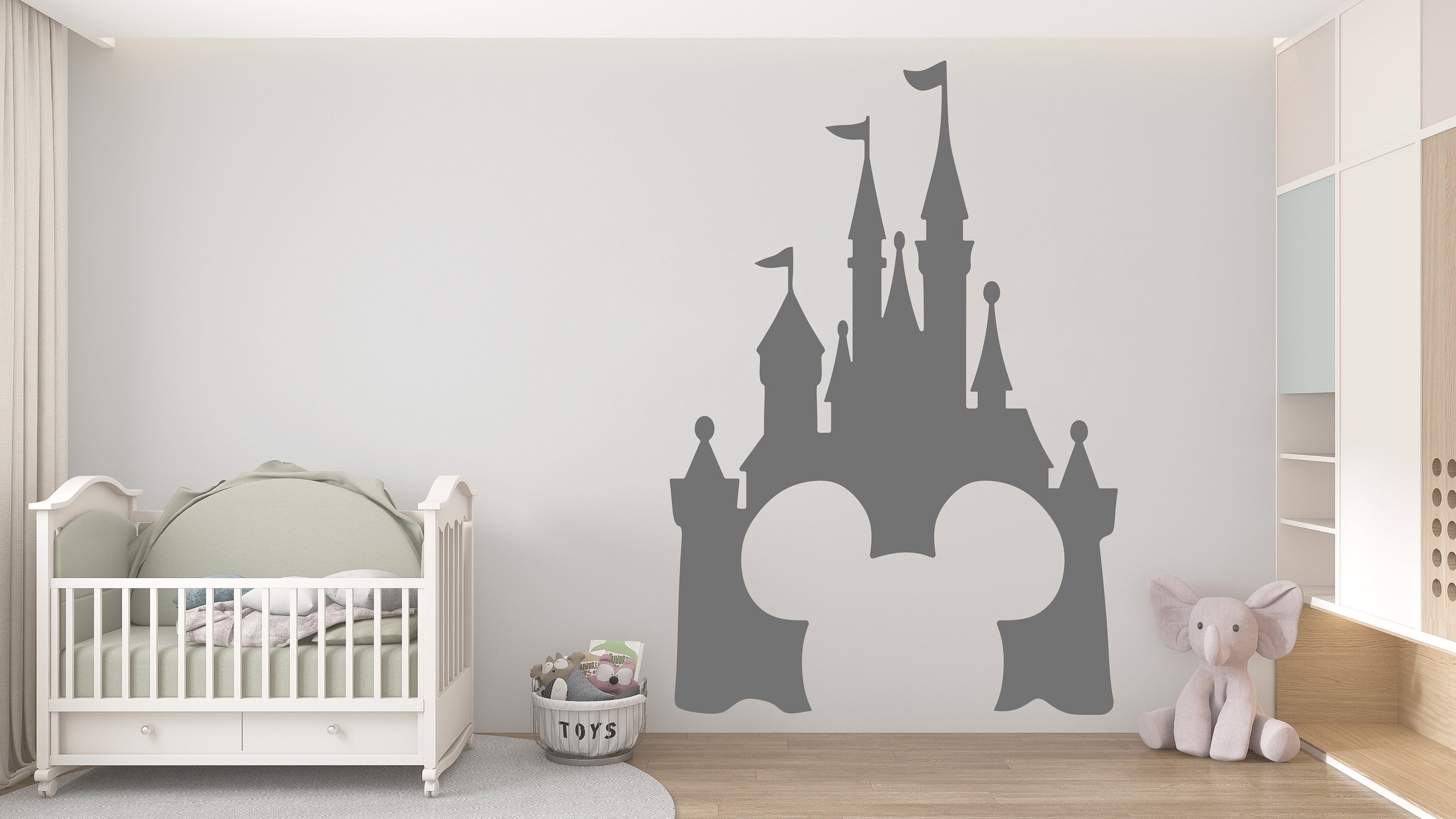 Mickey Mouse Wall Decal Cartoon Wall Decor for Kids Nursery | Etsy