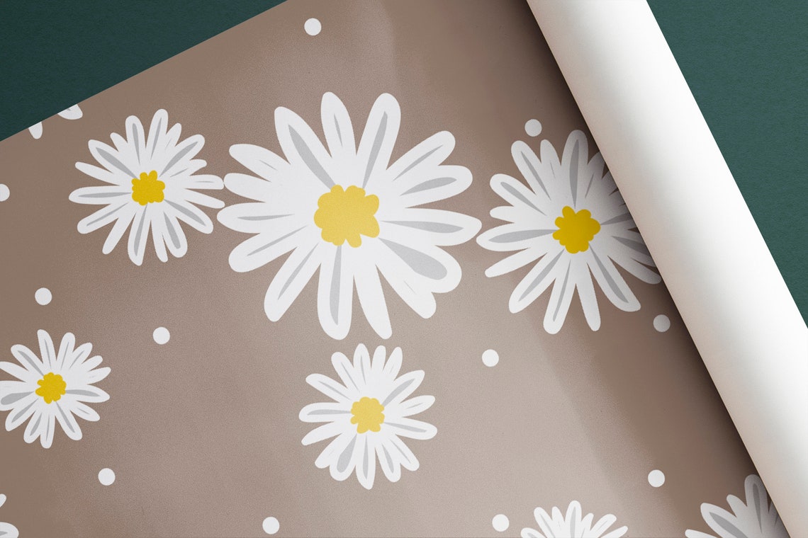 Floral Wallpaper/ Nursery Wallpaper/ Baby Floral Wallpaper/ - Etsy