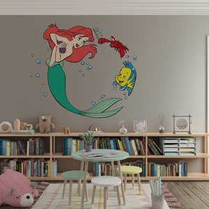 Ariel Wall Decal/ Little Mermaid Wall Decal/ Mermaid Decal Kids Wall ...