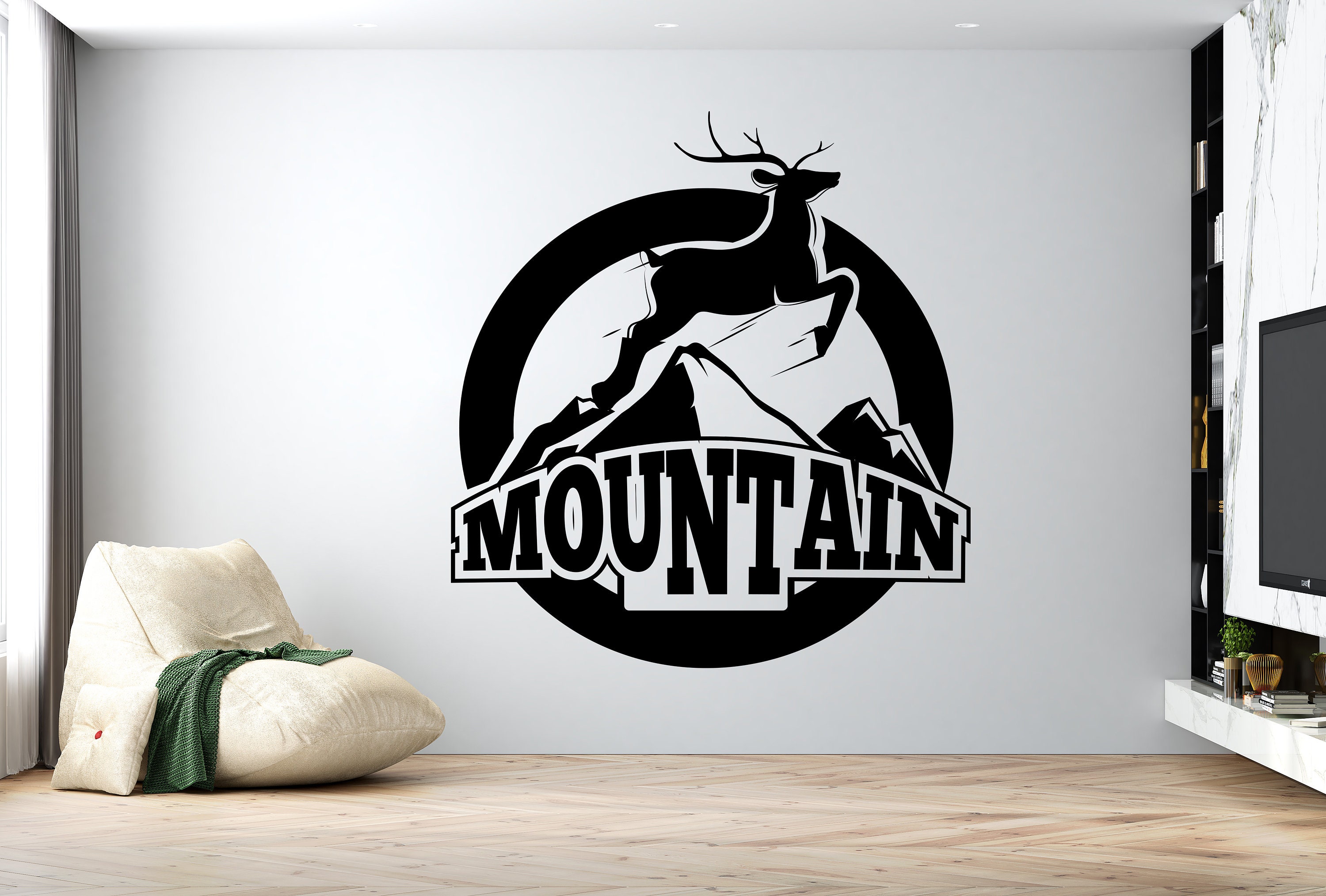 Mountain Wall Decal / Mountains Wall Decor / Nature Wall - Etsy