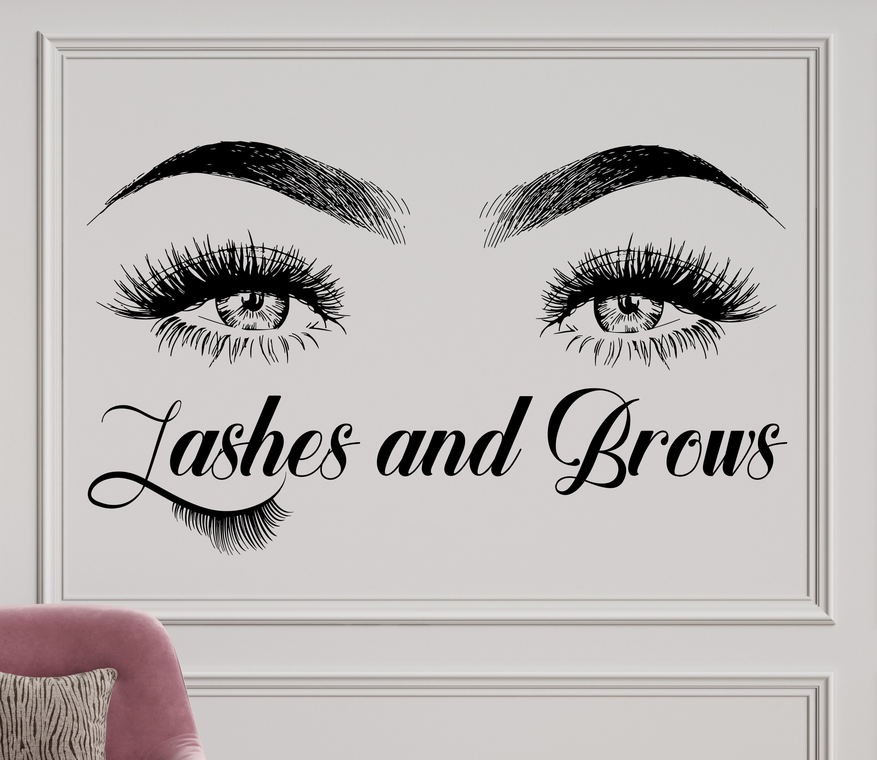 Eyelash Wall Decal for Beauty Salon Lashes Wall Sticker Eyelashes Wall ...