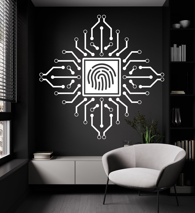 Circuit Board Wall Decal. Technology Wall Decal. Office Wall - Etsy
