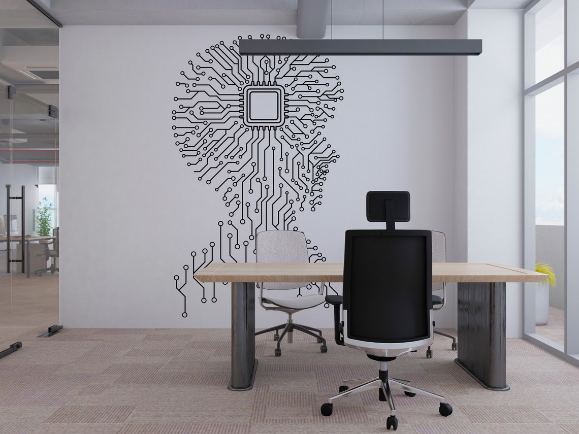 Circuit Board Wall Decal. Technology Wall Decal. Office Wall Decal ...