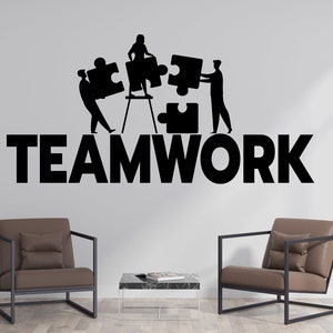 Office Wall Decal Teambuilding Wall Sticker Teamwork Office Wall Art ...