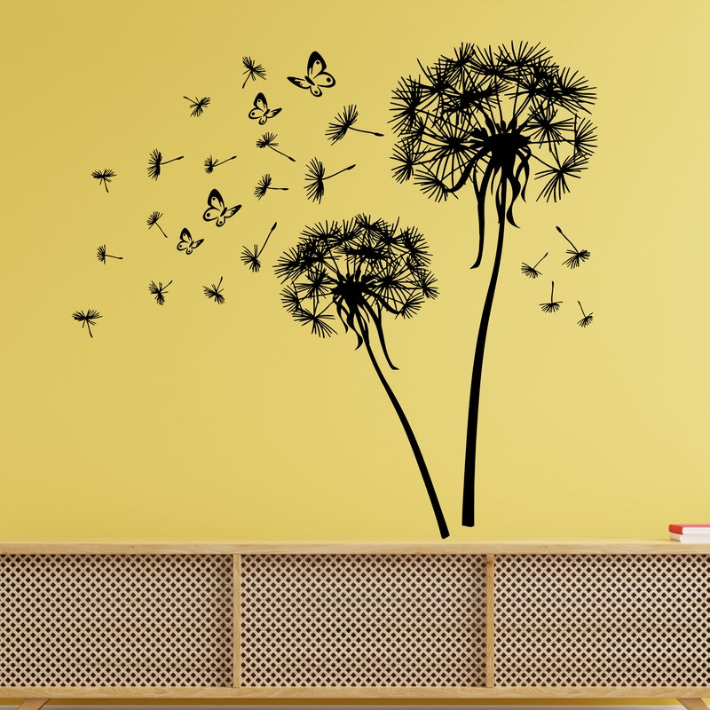 Dandelion Wall Sticker - Etsy