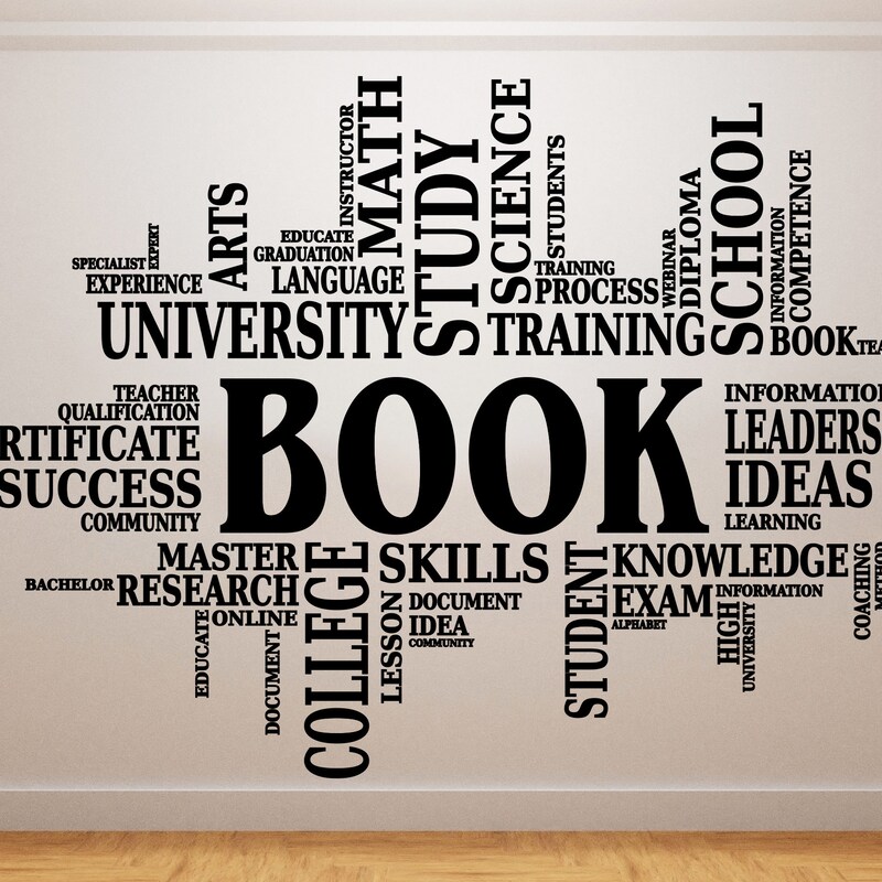 Book Wall Decal - Etsy