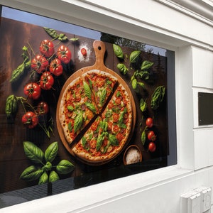 3D Pizza Wallpaper/ Pizza Wall Mural/ Cafe Wall Mural/ Dining Room Wall ...