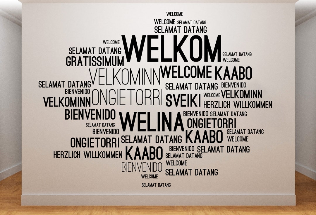 Welcome Wall Decal/ Hello and Welcome Wall Decal/welcome Door Wall ...