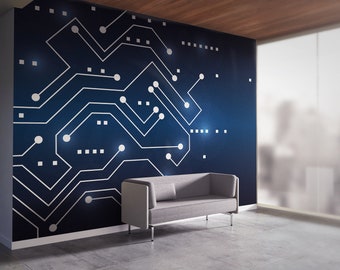 Circuit Board Wall Decal. Technology Wall Decal. Office Wall Decal ...