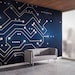 Circuit Board Office Wall Decal/ Gamer Room Decal/ Business Wall Mural ...