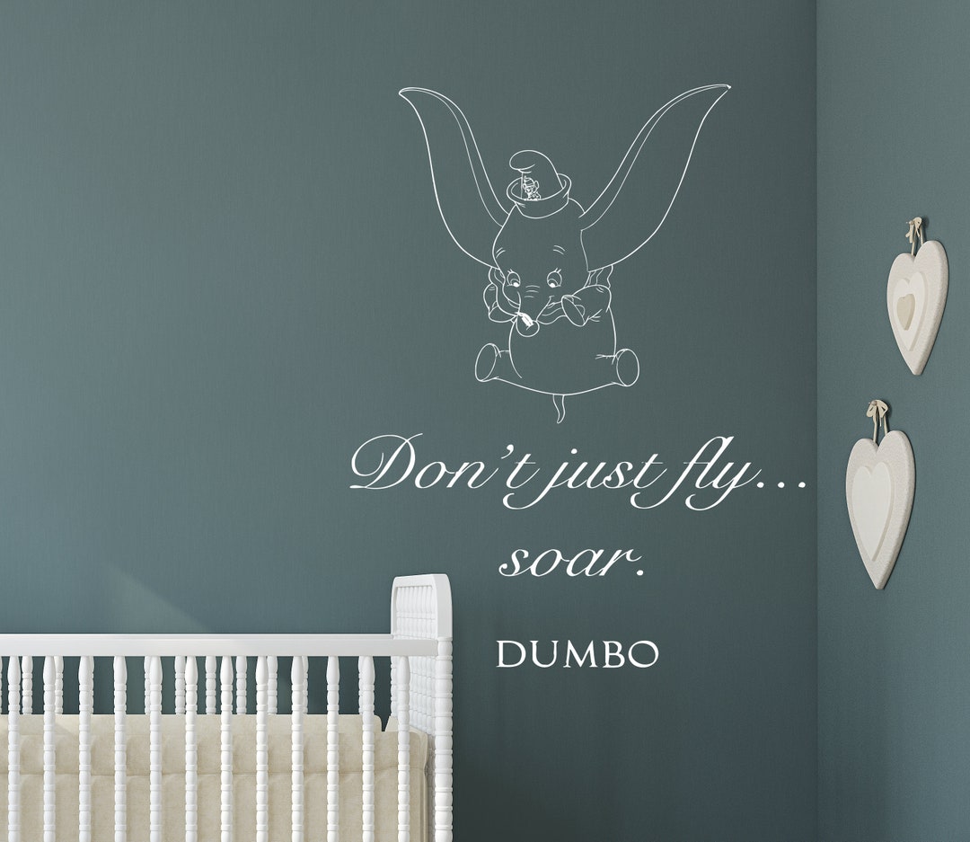 Dumbo Wall Decal Dumbo Wall Sticker Elephant Wall Decor for Nursery ...