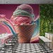 Ice Cream Wall Mural/ 3D Ice Cream Wallpaper/ Ice Cream Wall Art/ Café ...