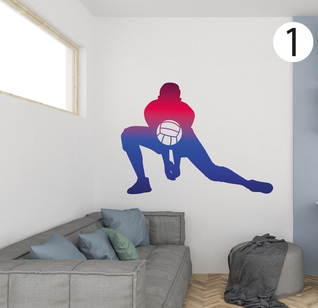 Volleyball Wall Decal/ Volleyball Décor/ Boys Room Decal/ Volleyball ...