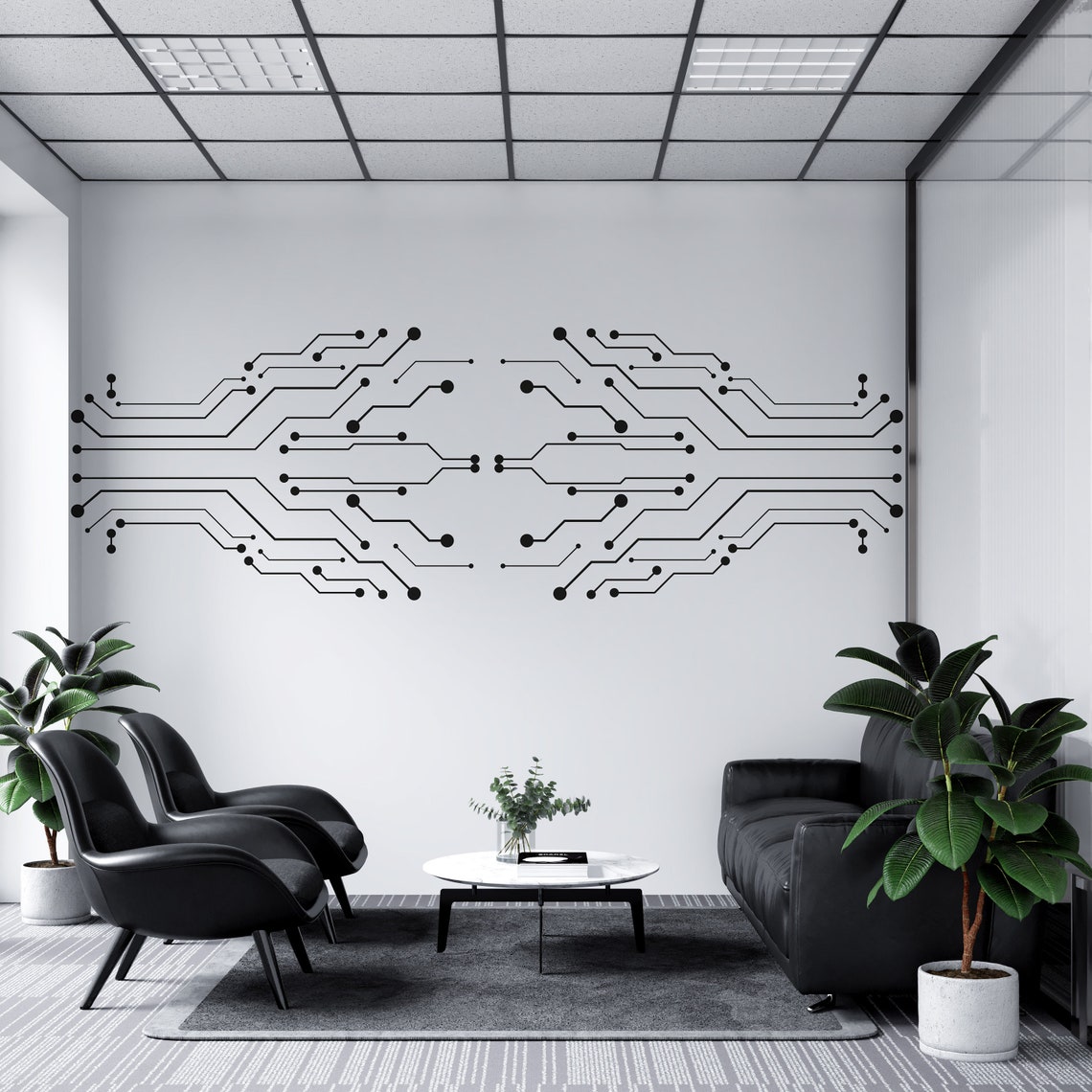 Circuit Board Wall Decal. Technology Wall Decal. Office Wall Decal ...