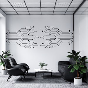 Circuit Board Wall Decal. Technology Wall Decal. Office Wall Decal ...