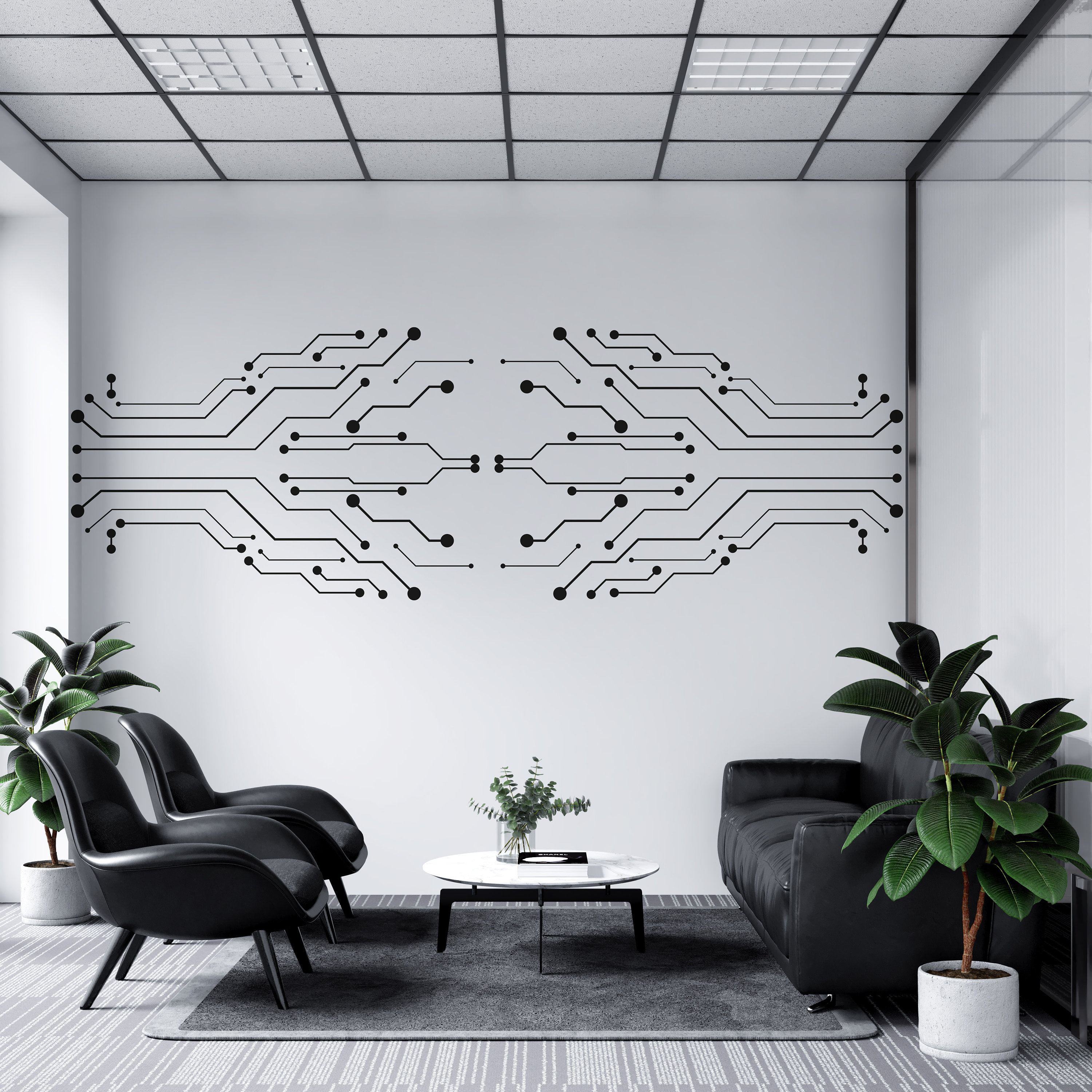 Circuit Board Wall Decal. Technology Wall Decal. Office Wall - Etsy