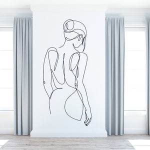 Woman Wall Decal. Abstract Woman Wall Decal. Beautiful Woman | Etsy