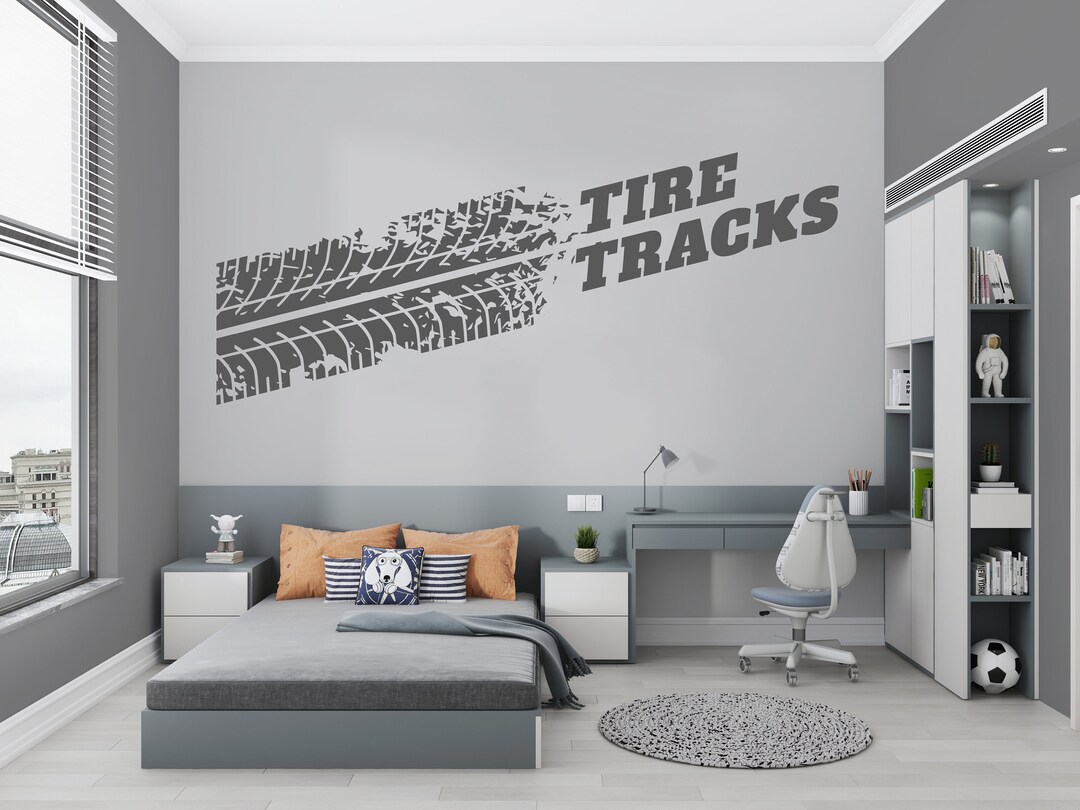 Tire Track Wall Decal/design Interior Home Decor/ Track Decal (K165) - Etsy