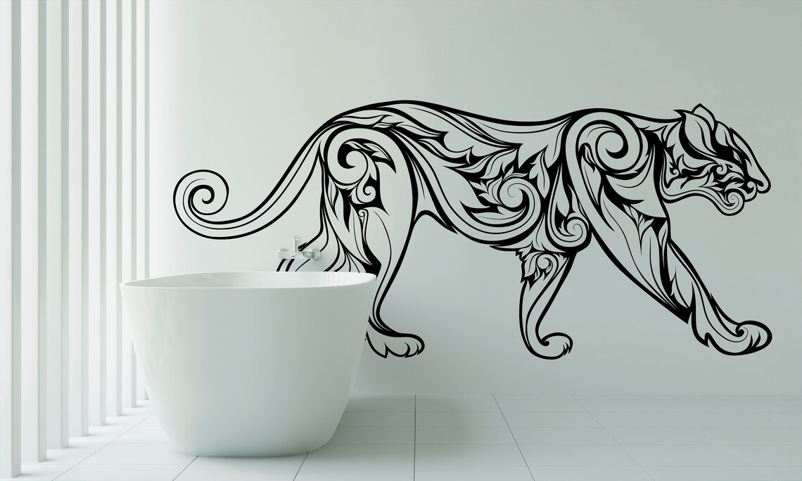 Panther Wall Decal/ Panther Wall Art/ Black Panther Wall - Etsy
