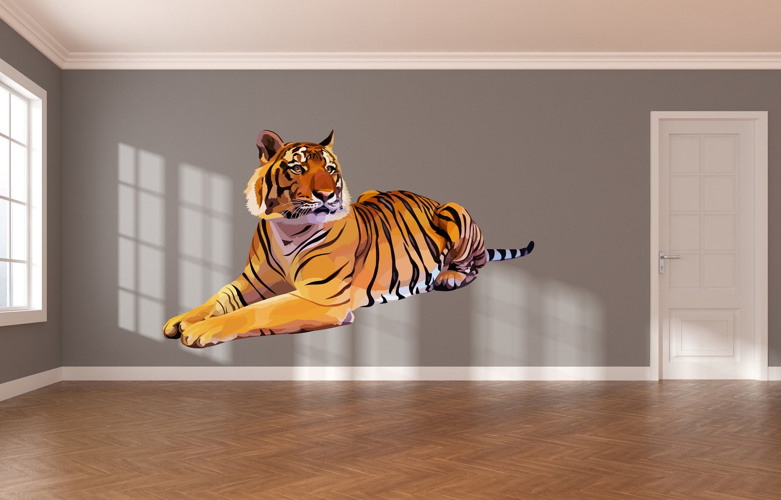 Tiger Wall Decal/ Tiger Wall Sticker/ African Animal Decal/ - Etsy