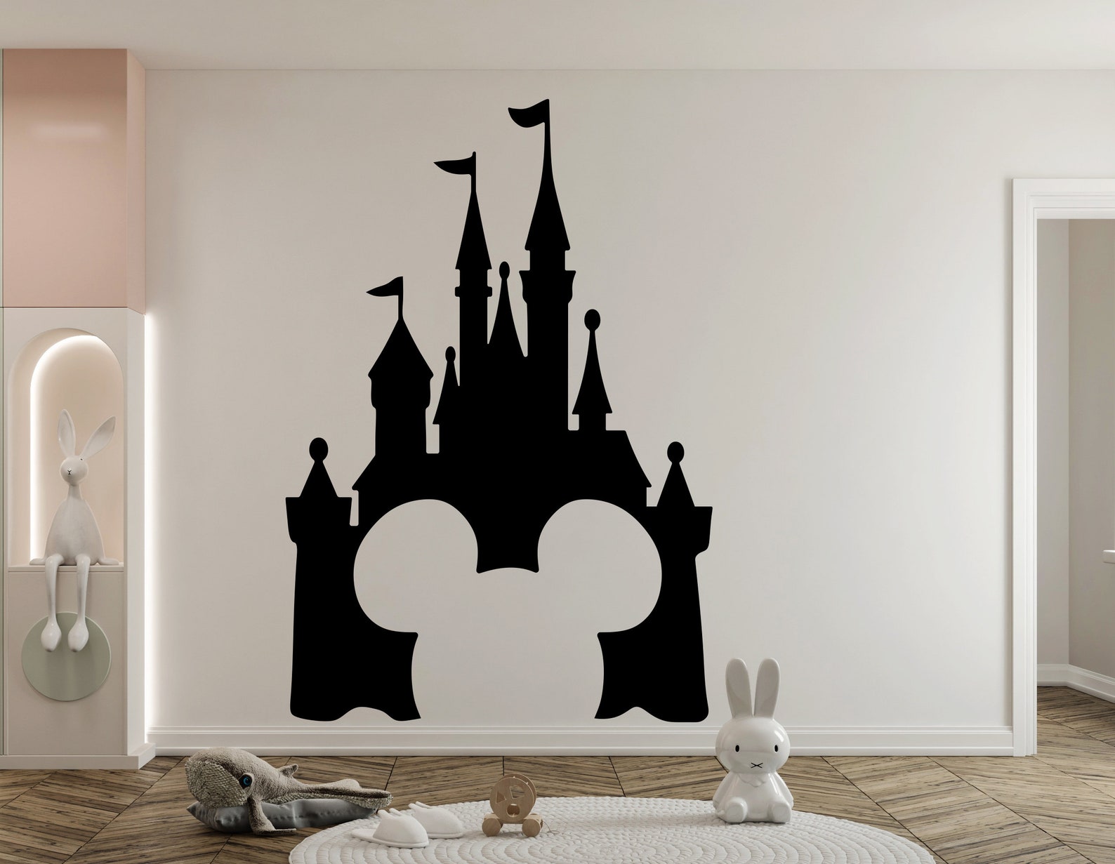 Mickey Mouse Wall Decal Cartoon Wall Decor for Kids Nursery | Etsy