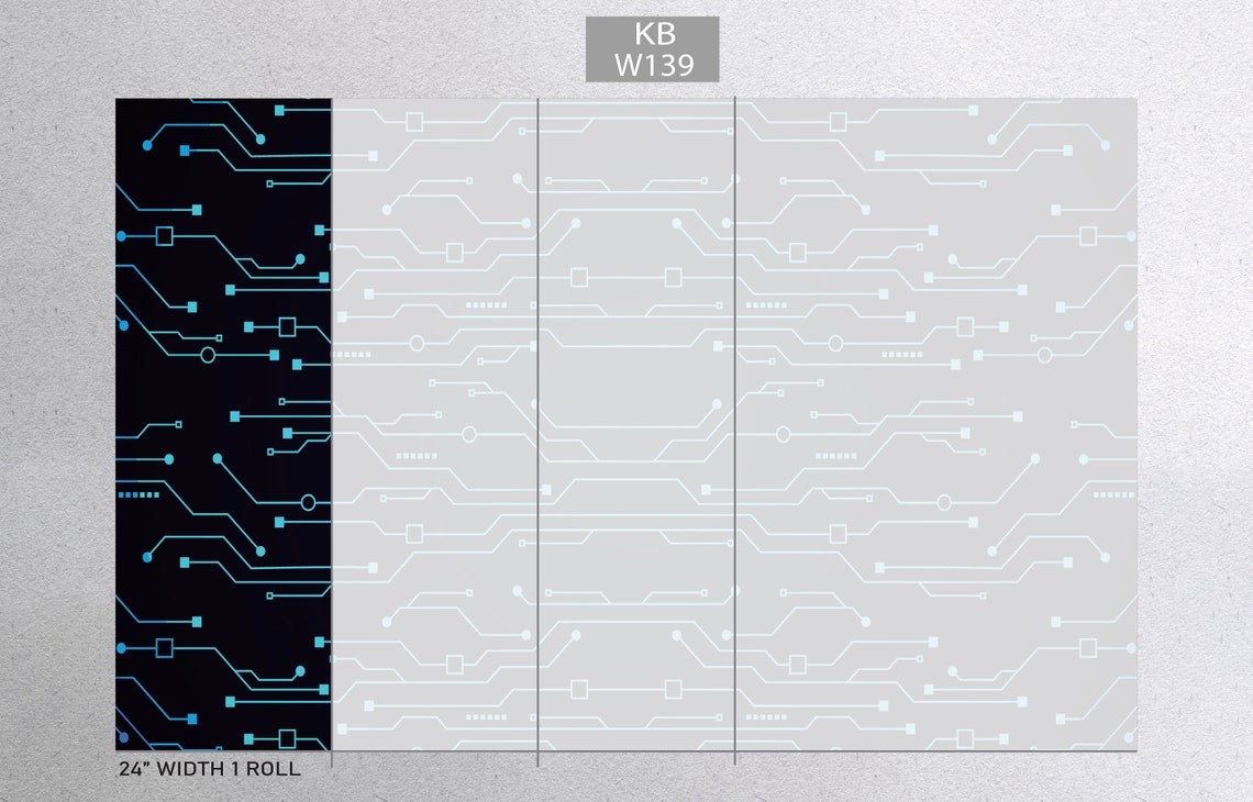 Circuit Board Office Wall Decal/ Gamer Room Decal/ Business Wall Mural ...