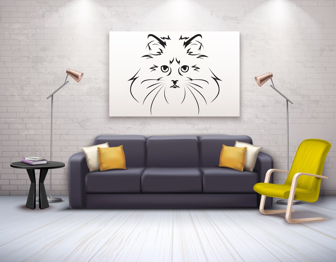 Cat Wall Decal Cat Wall Sticker (K24) - Etsy