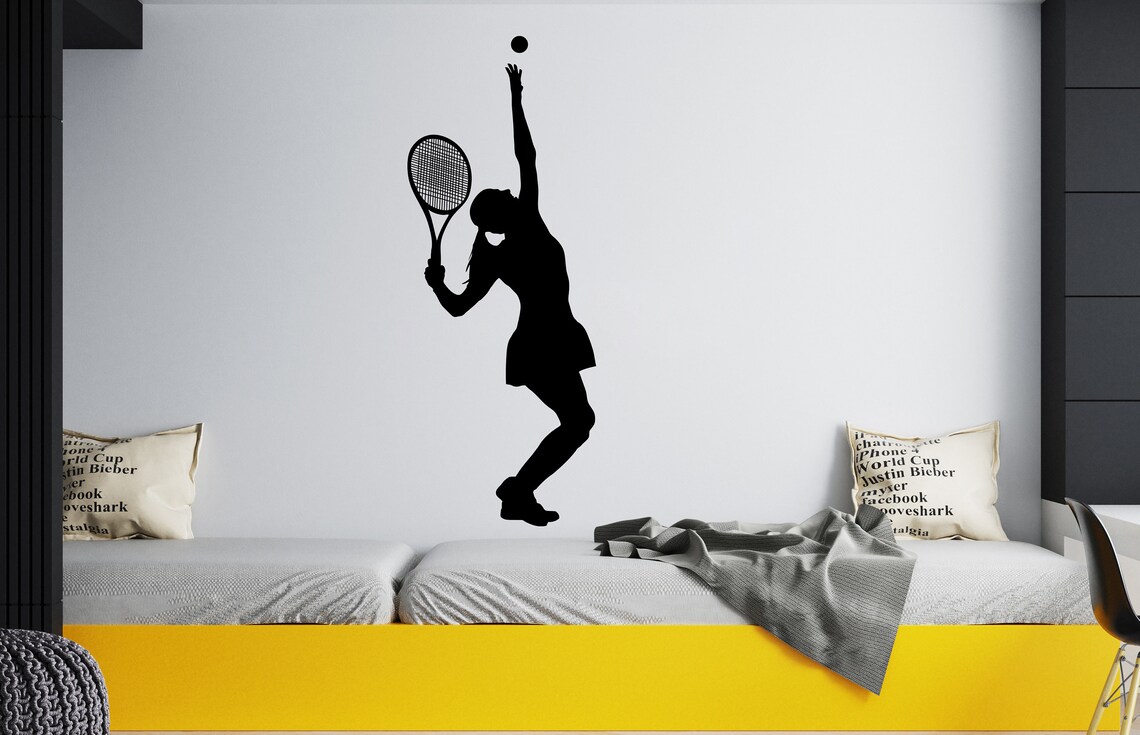 Tennis Wall Decal/ Tennis Wall Decor/ Sports Wall Decal/ - Etsy