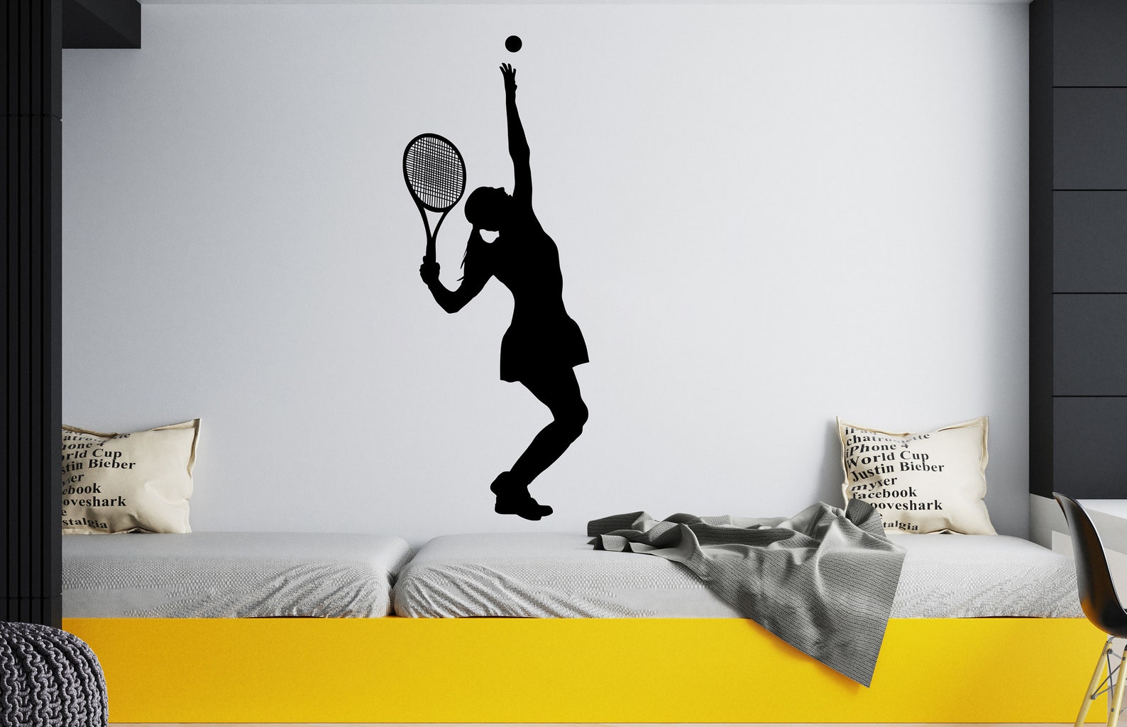 Tennis Wall Decal/ Tennis Wall Decor/ Sports Wall Decal/ - Etsy
