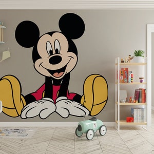 Mickey Mouse Wall Decal Cartoon Wall Decor for Kids Nursery (K1030) - Etsy