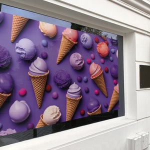 Ice Cream Wall Mural/ 3D Ice Cream Wallpaper/ Ice Cream Wall Art/ Café ...