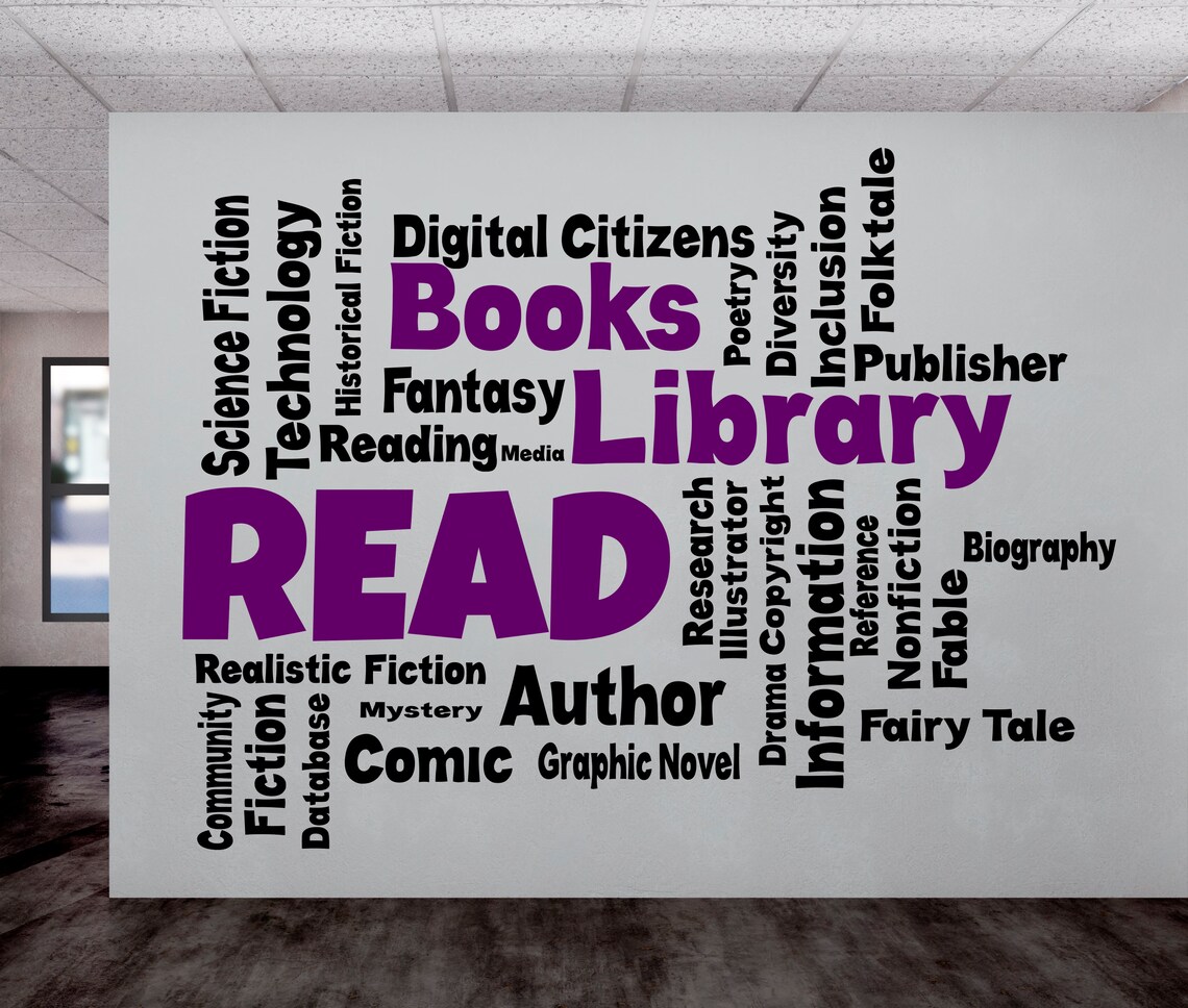 Library Wall Decal/ Classroom Wall Decal/ Reading Wall Decal/ | Etsy
