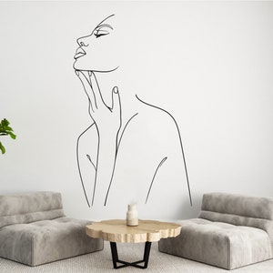 Woman Wall Decal. Abstract Woman Wall Decal. Beautiful Woman | Etsy