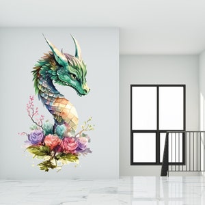 Dragon Wall Decal/ Fantasy Wall Decal/ Chinese Dragon Wall Decal ...