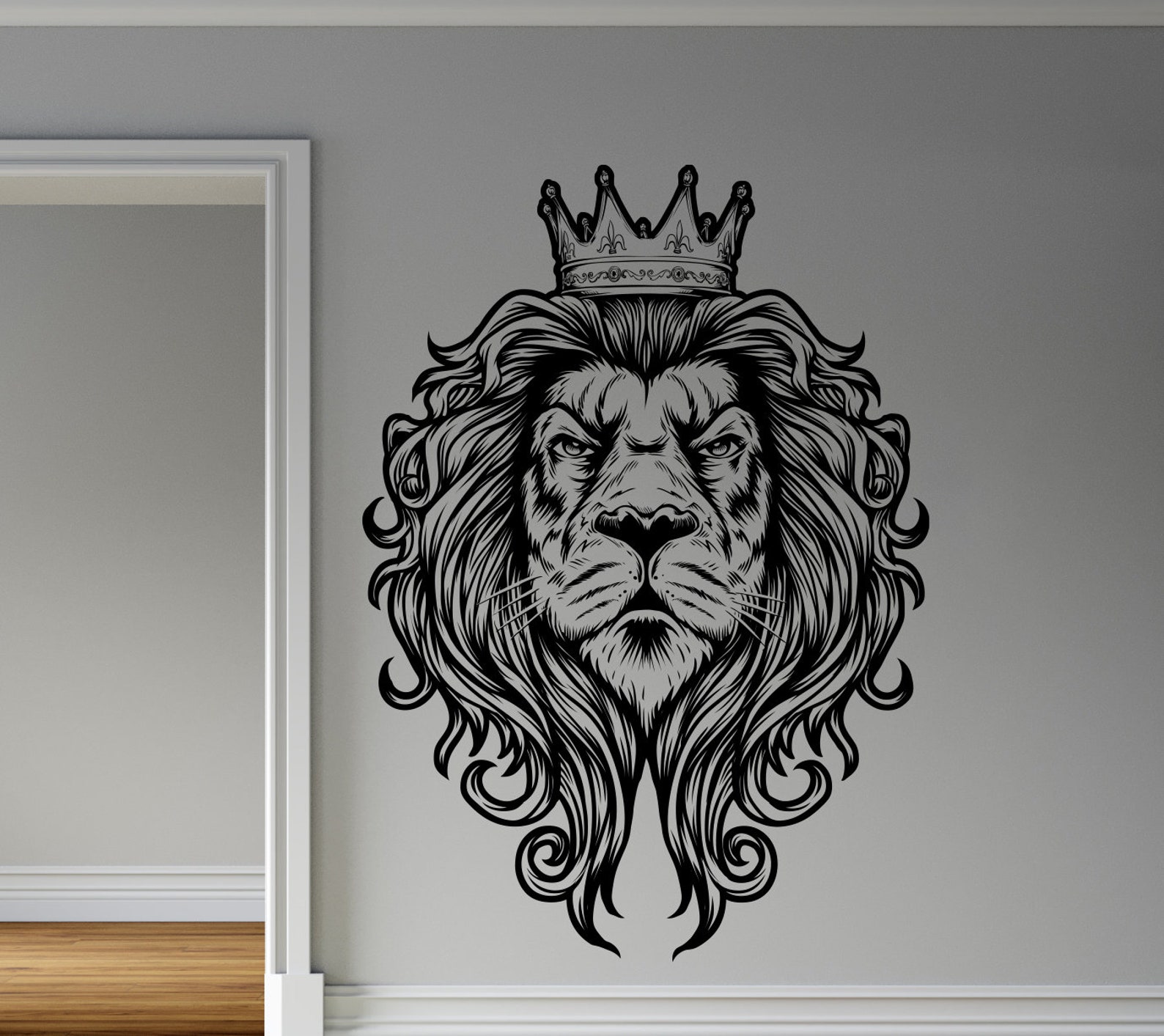 Lion Wall Decal/ Lion Wall Sticker/ Animal Wall Decal K632 - Etsy