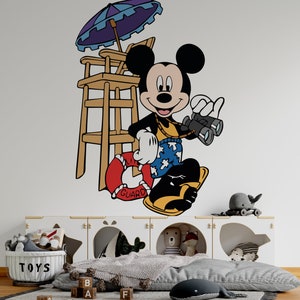 Mickey Mouse Wall Decal Cartoon Wall Decor for Kids Nursery (K1055) - Etsy