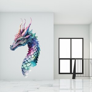 Dragon Wall Decal/ Fantasy Wall Decal/ Chinese Dragon Wall Decal ...