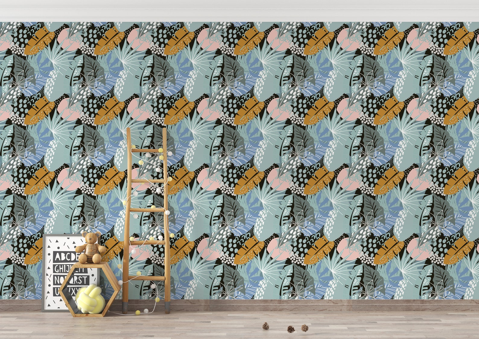 Boho Wallpaper/ Abstract Modern Wallpaper/ Beige Boho Peel and - Etsy
